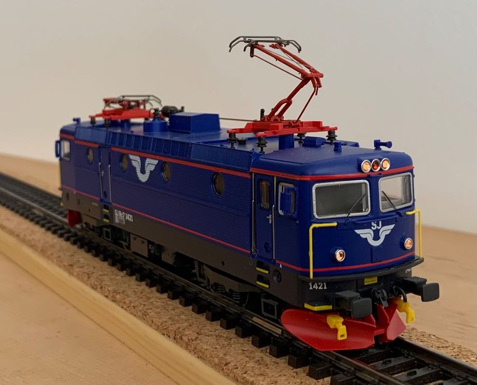 E-Lok Rc7 der SJ, AC, H0, digital + 3 Schnellzugwagen SJ | Kaufen auf ...