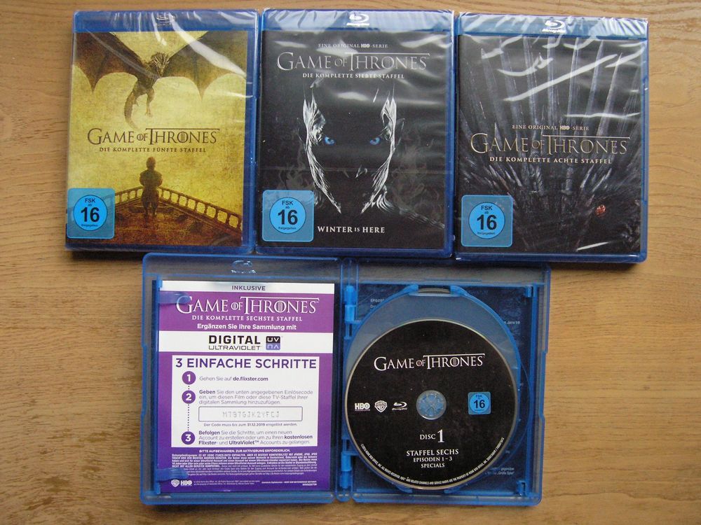 Game of Thrones - Die komplette Serie - Staffeln 1-8 (Neu (gemäss Beschreibung)) in Zuzwil SG ...