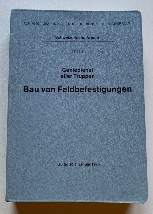 Reglement 51.92 d Bau von Feldbefestigungen | Kaufen auf Ricardo