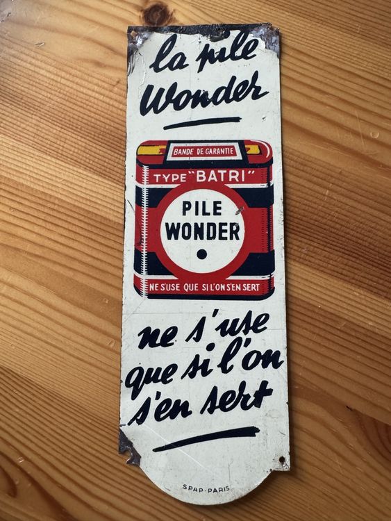 ancienne plaque de propreté pub la pile wonder (Gebraucht) in Vésenaz ...