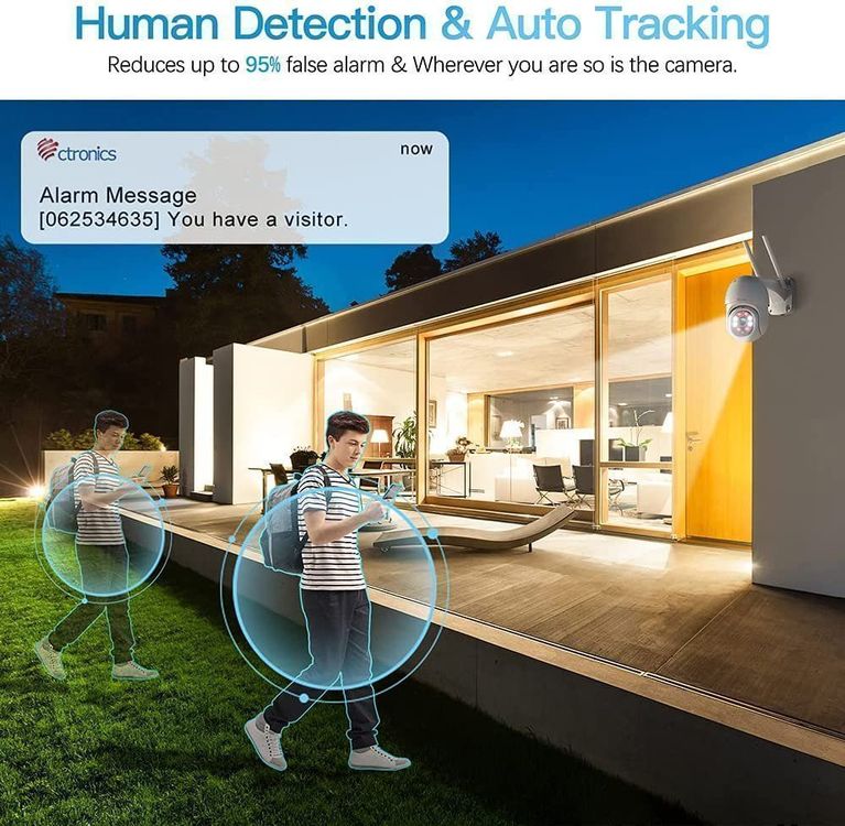 Überwachungskamera Outdoor 1080P Kabellose IP WLAN Dome Cam (Neu und ...