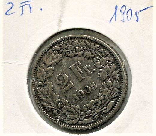 2 Franken Silbermünze 1905 | Kaufen auf Ricardo