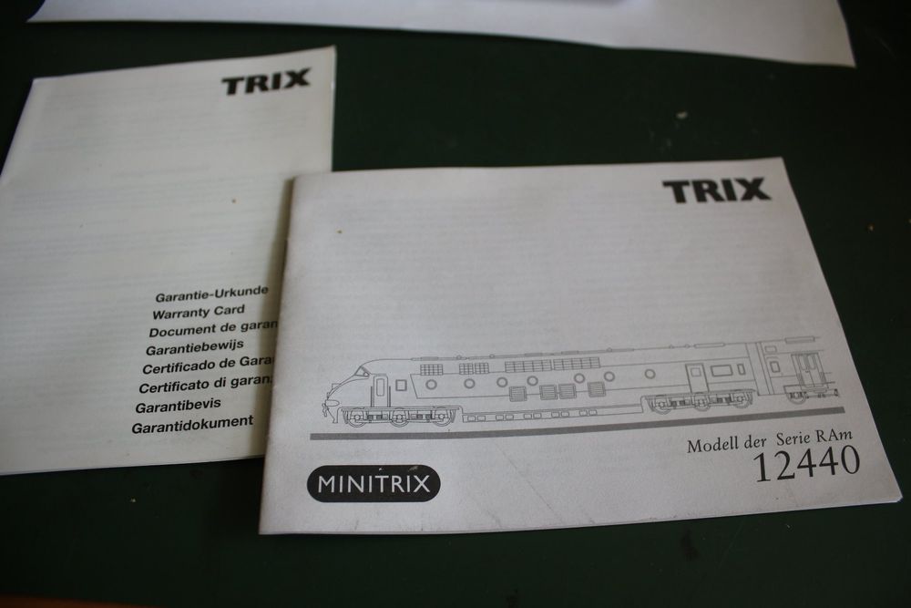 Für Sammler original Papiere zum TEE RAm 12440 Minitrix (Gebraucht) in ...