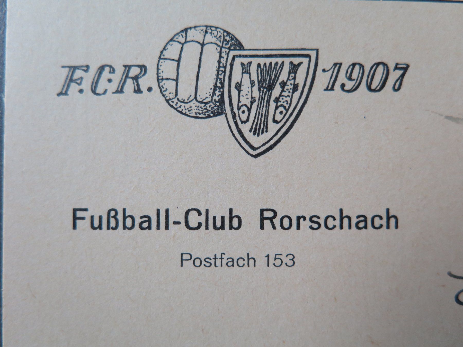 FUSSBALL - RORSCHACH- FCR - FUSSBALL-CLUB RORSCHACH - AVIS (Gebraucht ...