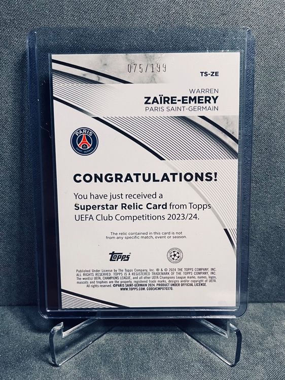 2023-24 Topps UCC Warren Zaire Emery Green /199 Match Worn | Acheter ...