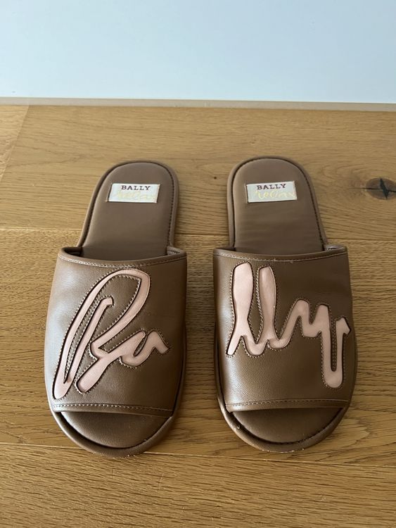 Bally Latschen Gr 38,5 Hausschuhe Leder Sommer Schuhe (Gebraucht) in ...