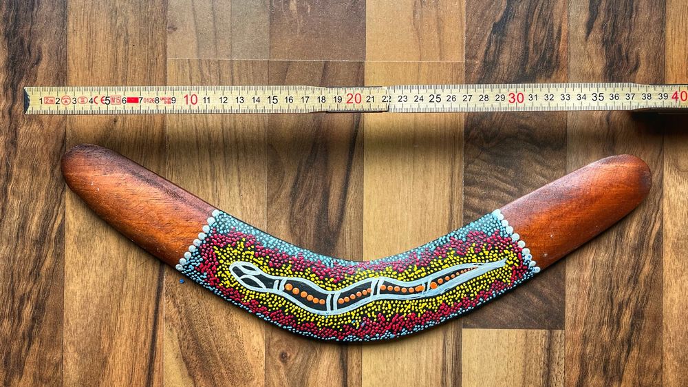 Bumerang, kunstvoll bemalt, ca 40cm | Kaufen auf Ricardo