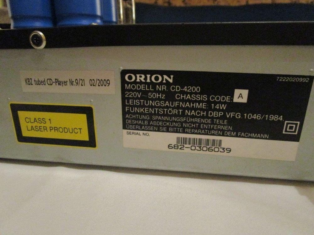 ORION CD-Player mit Röhrenausgangsstufe | Kaufen auf Ricardo