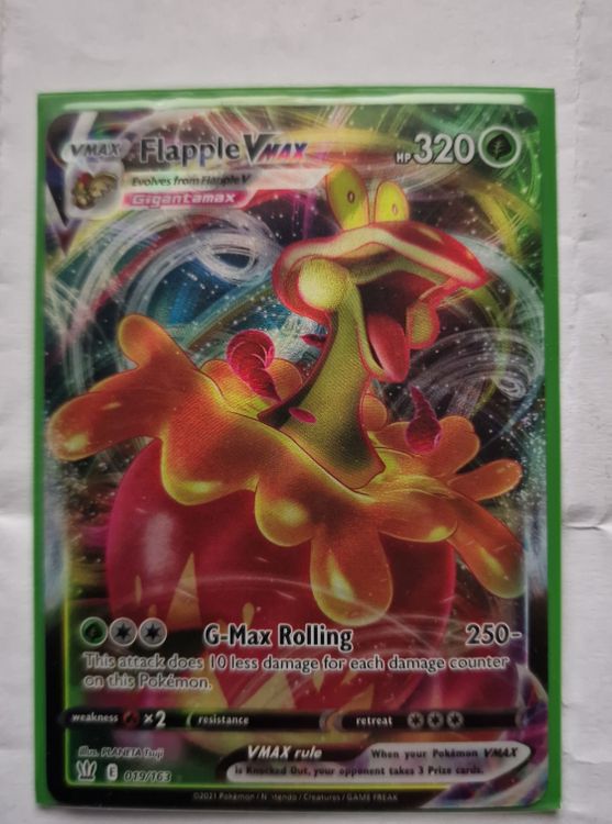 Pokemon Karte: Flapple VMAX - Gigantamax - Top Zustand! (Neu (gemäss ...