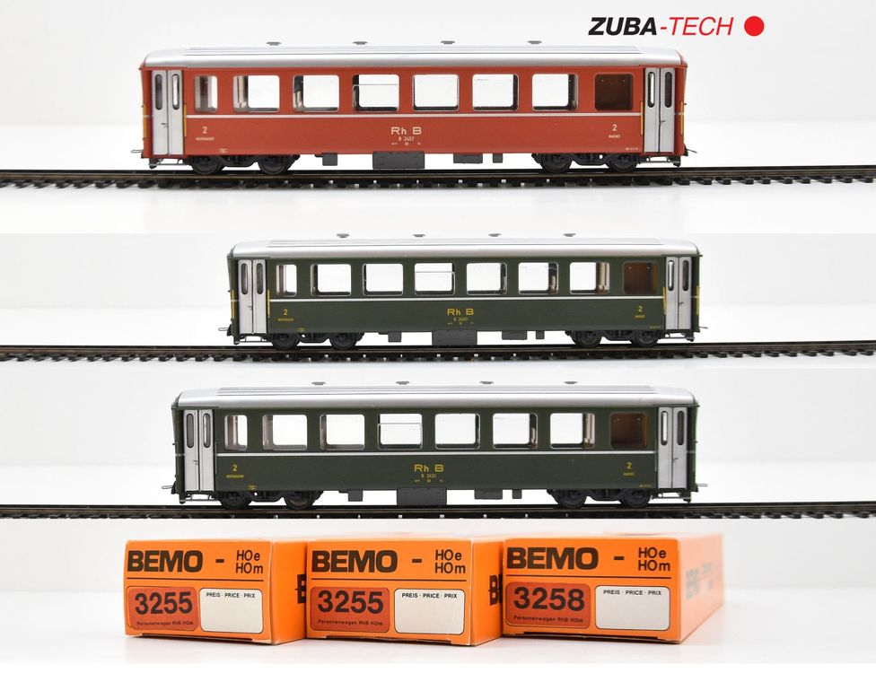Bemo 3x FFA Personenwagen EW I RhB H0m GS mit OVP (Gebraucht) in St. Gallen für CHF 32 – mit ...