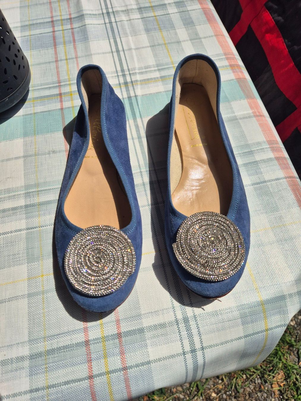Ballerines Accademia en daim bleu avec strass, Taille 38 (D'occasion) à ...