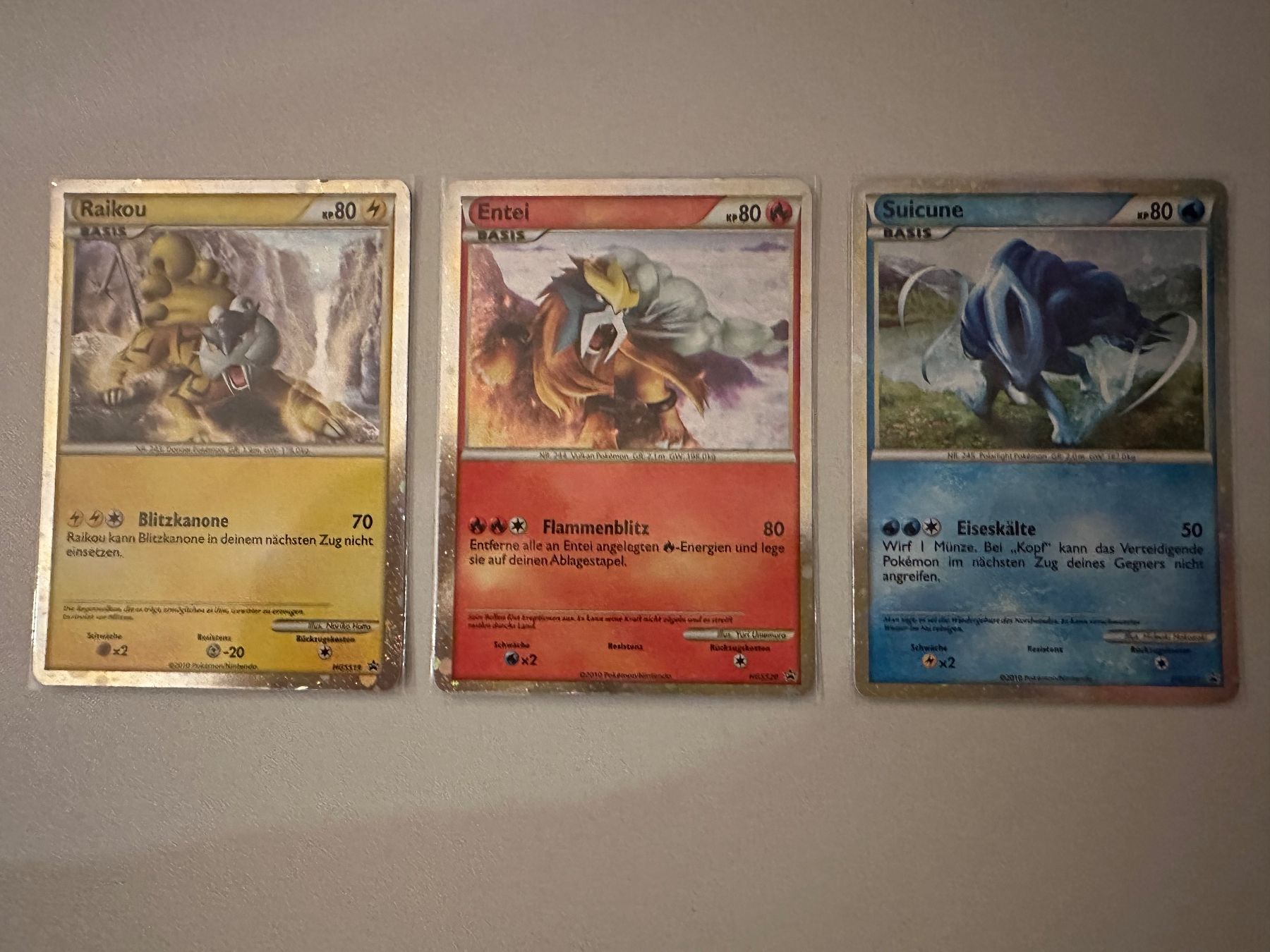 Raikou HGSS19, Entei HGSS20 & Suicune HGSS21 DE Pokémon (Neu (gemäss ...