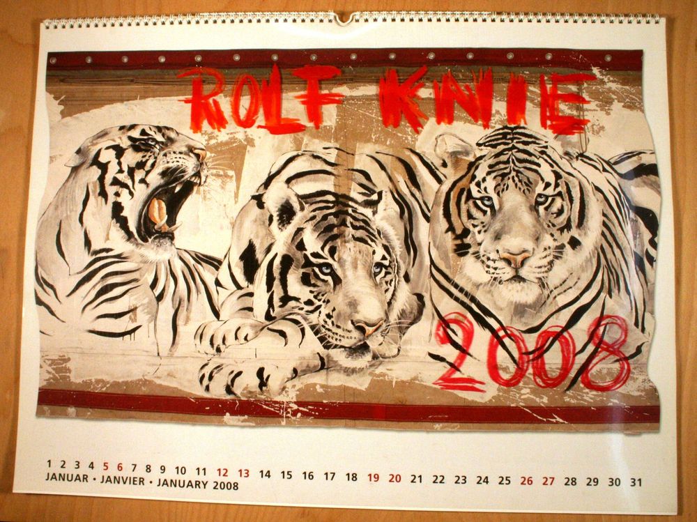2 ROLF KNIE KALENDER IM GROSSSFORMAT, 60 cm x 46 cm (Gebraucht) in Siebnen für CHF 18 – mit ...
