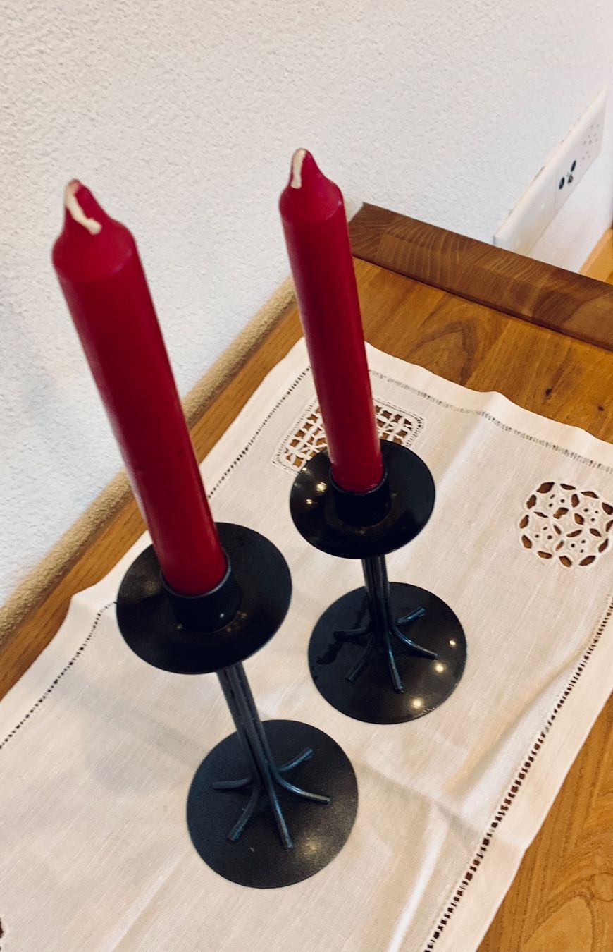 Kerzenständer, 2 Stück, 16 cm & 21cm hoch, Metall (Gebraucht) in ...