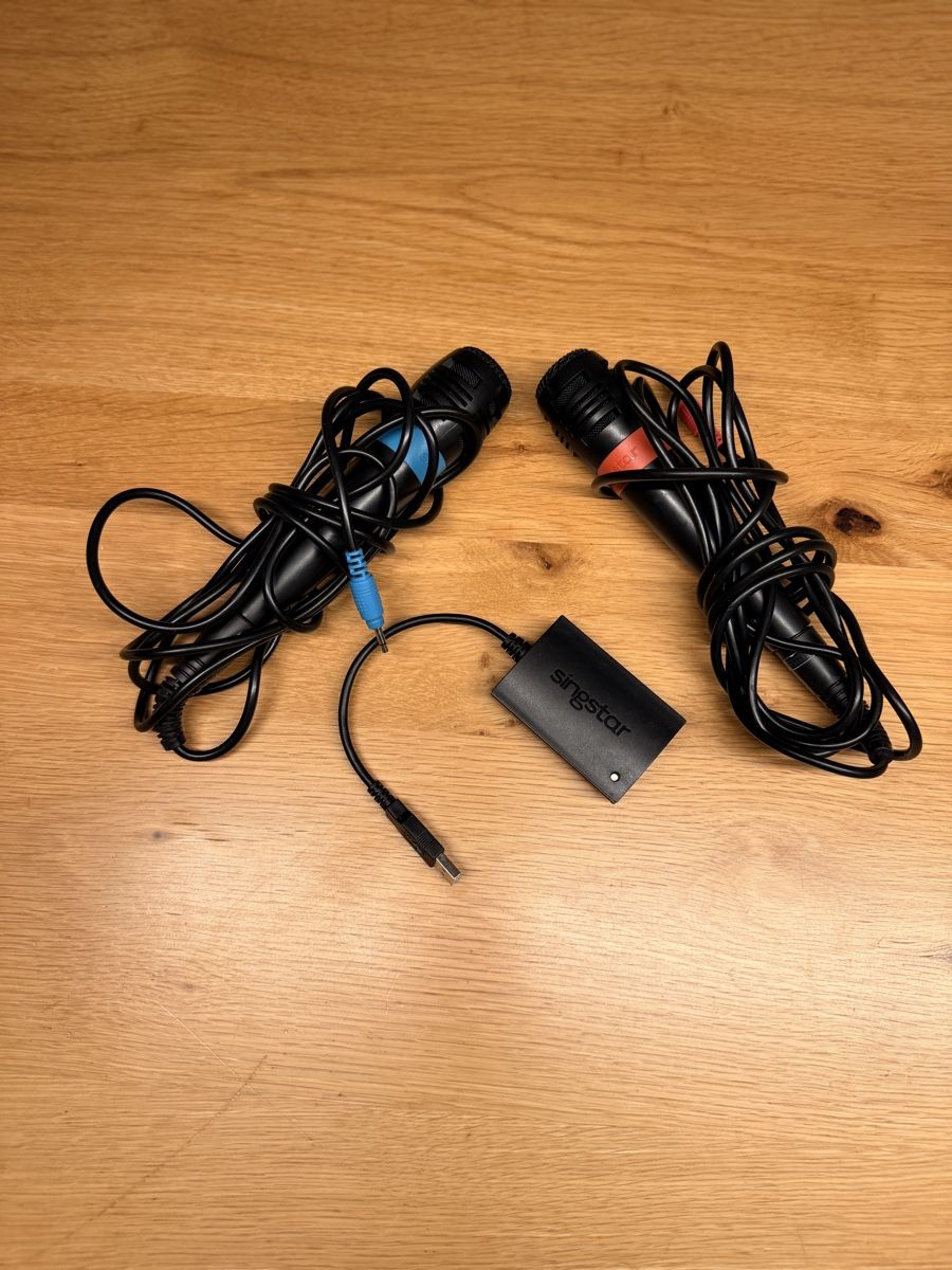 SingStar Mikrofone mit USB Adapter für Playstation 2 (Neu (gemäss ...