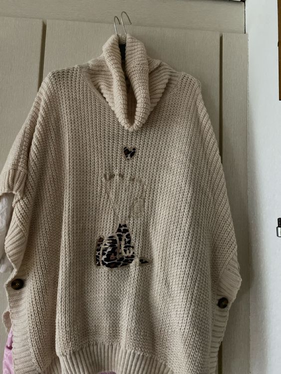 Süsser Poncho Cremfarben mit snoopy | Kaufen auf Ricardo