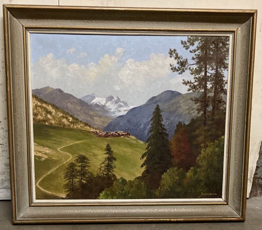 Gemälde, Stockhorn, signiert Heusser (ID 7205) (Gebraucht) in Gelterfingen für CHF 40 – mit ...