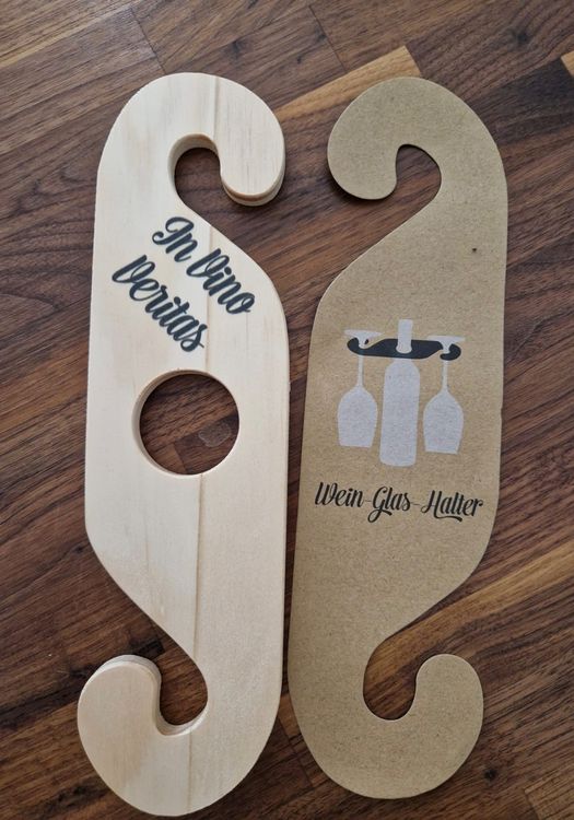 Wein Flaschen Halter in Vino Veritas neu aus Holz Geschenk | Kaufen auf ...