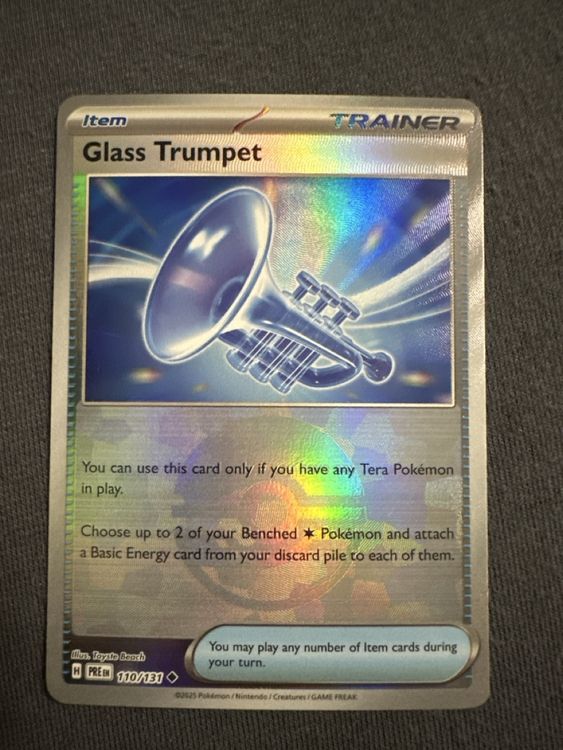 Prismatic Evolutions Glass Trumpet Pokeball (Neu (gemäss Beschreibung ...