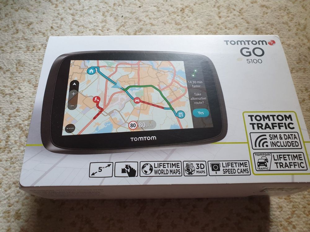 TomTom GO 5100 WORLD mit SIM-karte,ab 1. (Neu (gemäss Beschreibung)) in ...