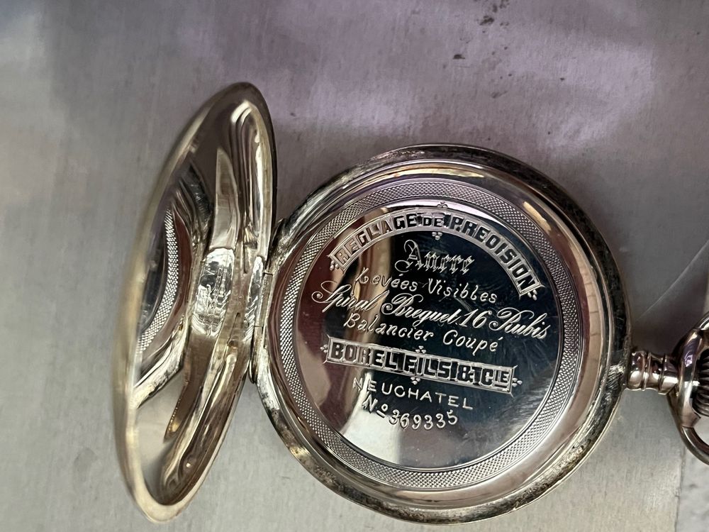 Montre de poche savonnette boîte argent Borel & Fils (Gebraucht) in St ...