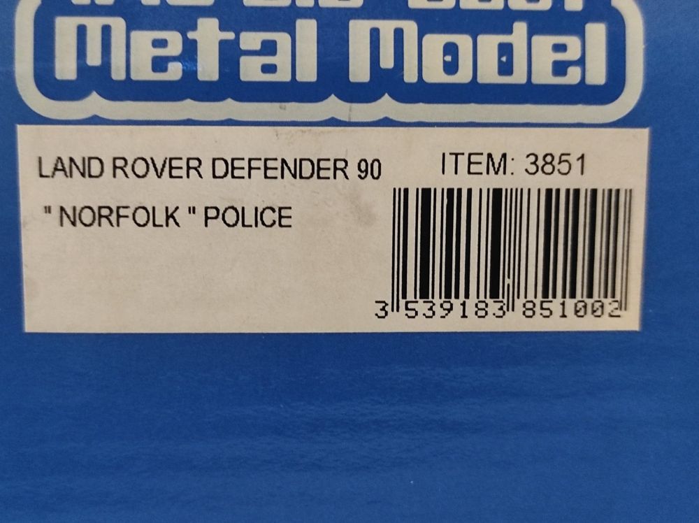 Land Rover Defender 90' "Norfolk Police" von UH die cast (Neu und ...