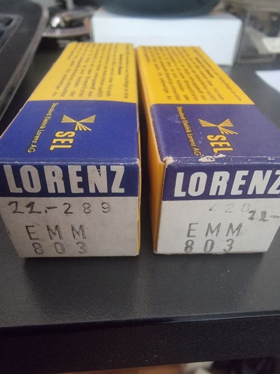 EMM803 Röhren Lorenz 1 Paar NOS mit Stereoindikator (Neu und ...
