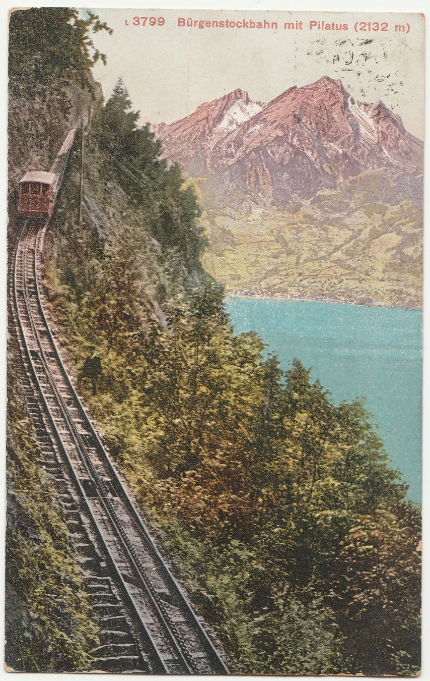 Bürgenstockbahn mit Pilatus & Bürgentock - Känzeli (2 AK) (Gebraucht ...
