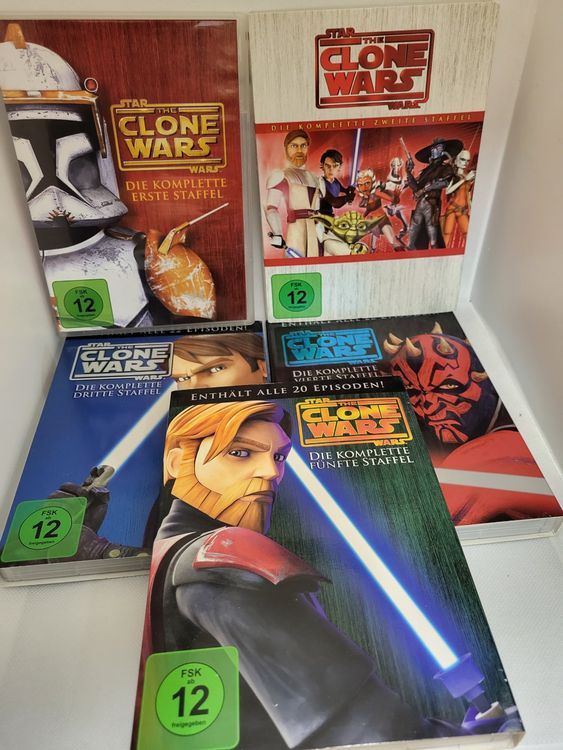 Star Wars - The Clone Wars (2008) Staffel 1-5, 22 DVDs (Gebraucht) in ...