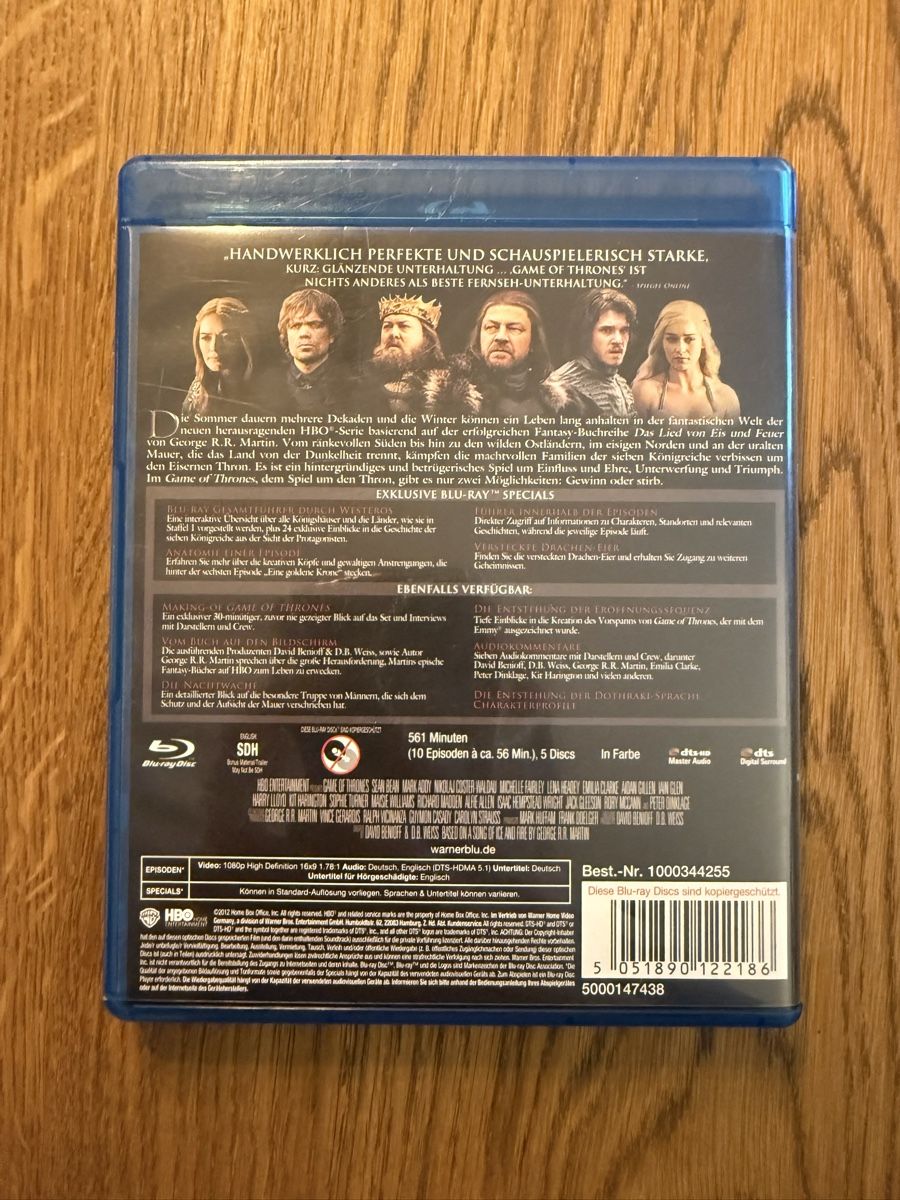 Game of Thrones – Staffel 1 – Blu-ray (5 Discs) (Gebraucht) in Aarburg ...