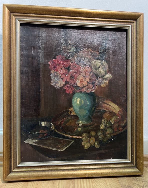 Ölgemälde von Maria Weiss, München, Blumenstillleben 💐 (Gebraucht) in ...