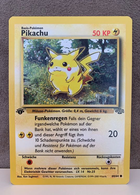 *1.Edition Pikachu DE Jungle Pokemon 60/64 (Gebraucht) in Fislisbach ...