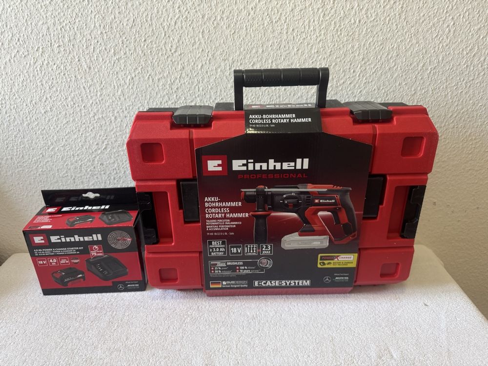 Einhell Akku-Bohrhammer TP-HD 18/22 D Li BL (1 x 4.0Ah SK) (Neu und originalverpackt) in ...