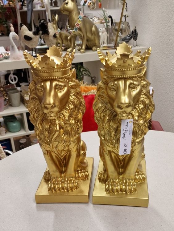 Deko Löwe Deluxe Set (5 Löwen) für Indoor & Outdoor | Kaufen auf Ricardo