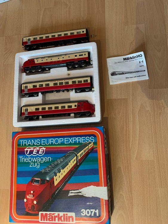 Märklin 3071 Dieseltriebzug RAm TEE SBB + Zwischenwagen 4071 (Gebraucht ...