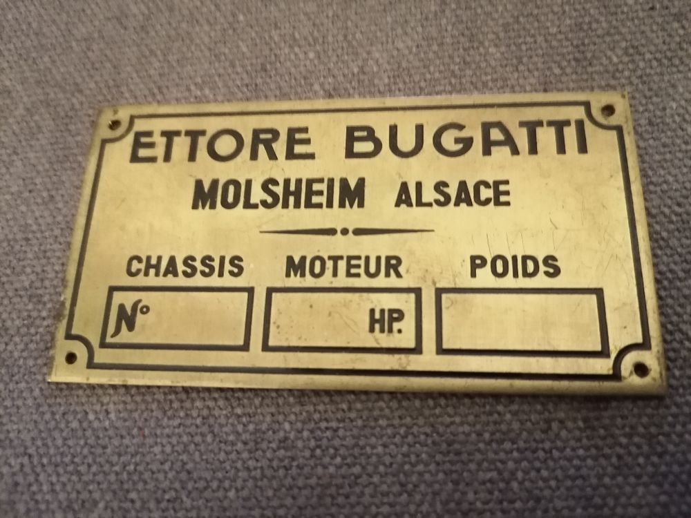 Plaquette Ettore Bugatti oldtimer auto collector antik rare | Kaufen ...