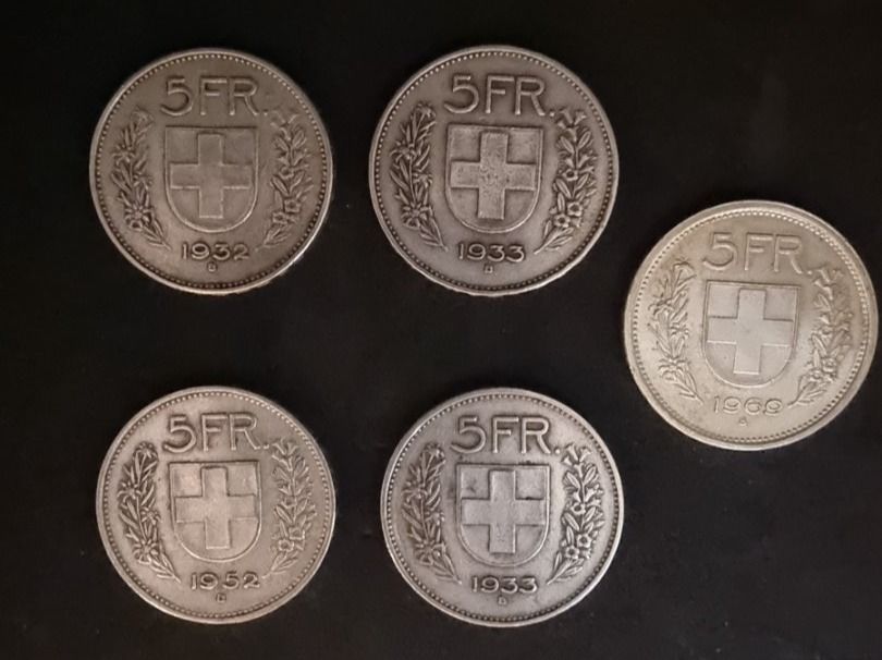 5 Franken CHF Lot Silber Münze 1932-1969 Rar | Kaufen auf Ricardo