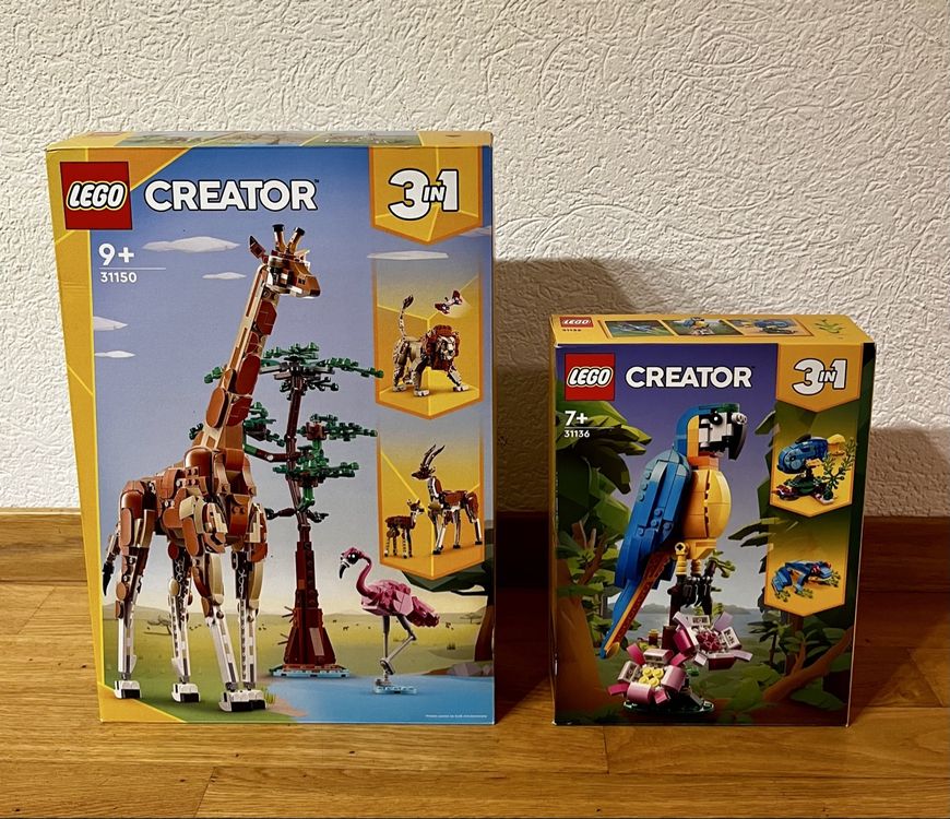 Lego Creator 3in1 Tierset Giraffe 31150 & 31136 Papagei | Kaufen auf ...