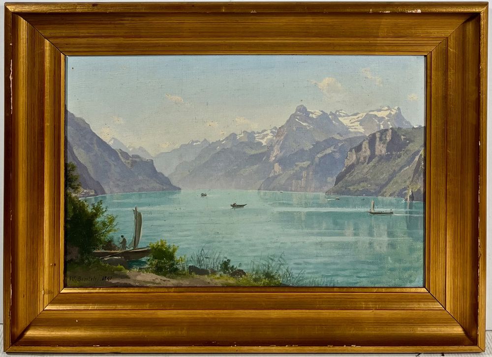 Antike Briensersee Ansicht Gemälde aus 1890, Unl. Sig. (Gebraucht) in Root für CHF 259 – mit ...