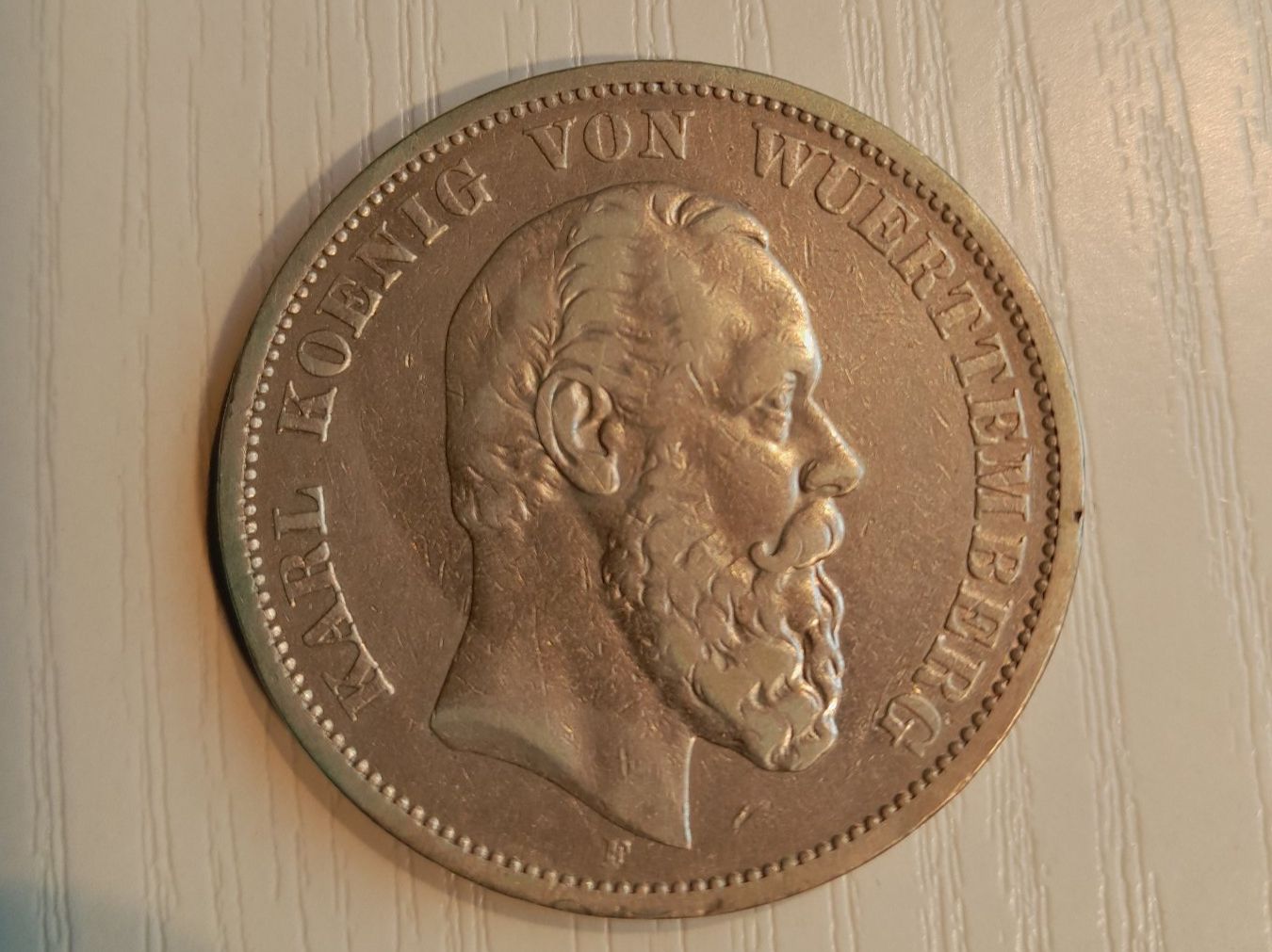 SILBER / 5 Mark / Karl König v. Württemberg / 1875 (Gebraucht) in ...