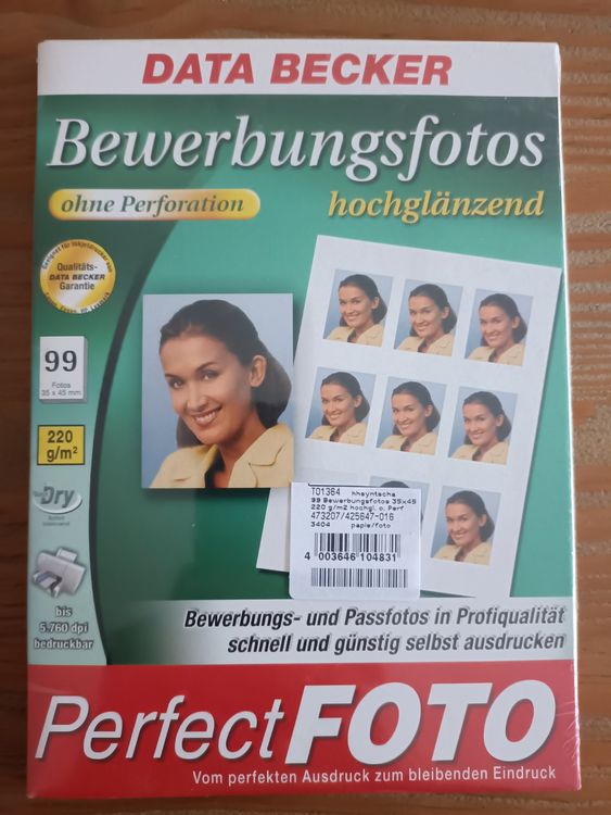 Data Becker Bewerbungsfoto, Pass Papier (Neu und originalverpackt) in Dulliken für CHF 10 – mit ...