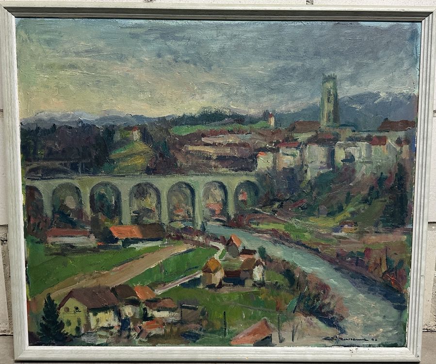 André DESSONNAZ (XXe) | Fribourg Cathédrale Basse-Ville (Gebraucht) in ...