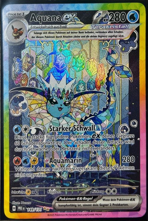 Pokémonkarte Aquana EX (149/131) – Prismatische Entwicklung (Gebraucht ...