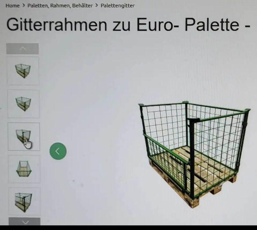 Gitterrahmen zu Europalette grün 800mmx1200mmx800mm (Neu (gemäss ...