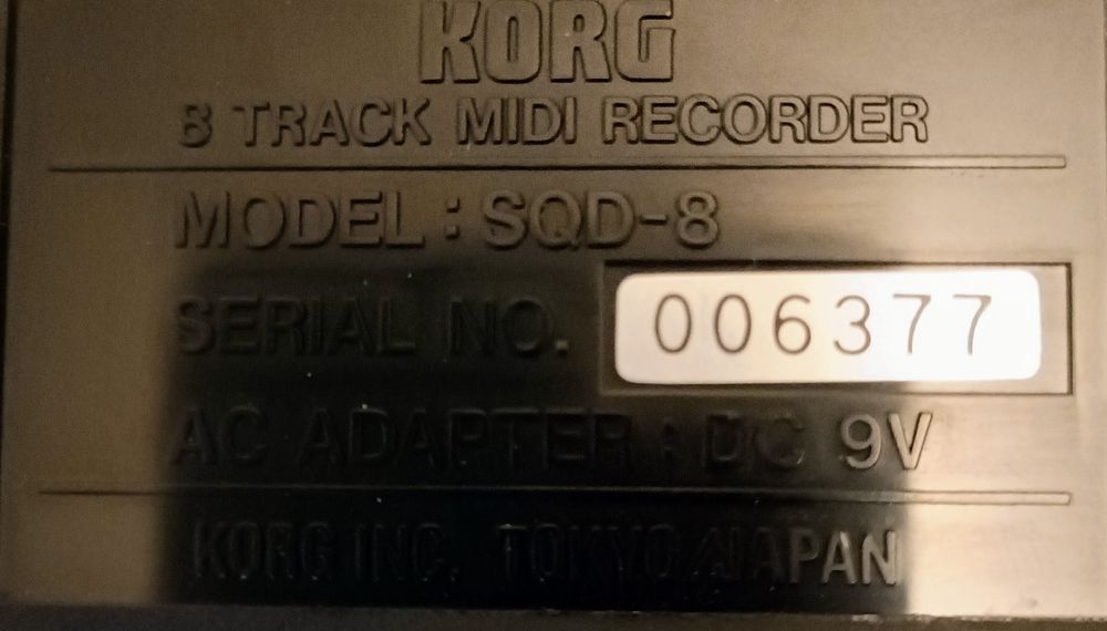 Korg SQD-8 Vintage 8 Track Midi Recorder mit leeren QD Disks (Gebraucht ...