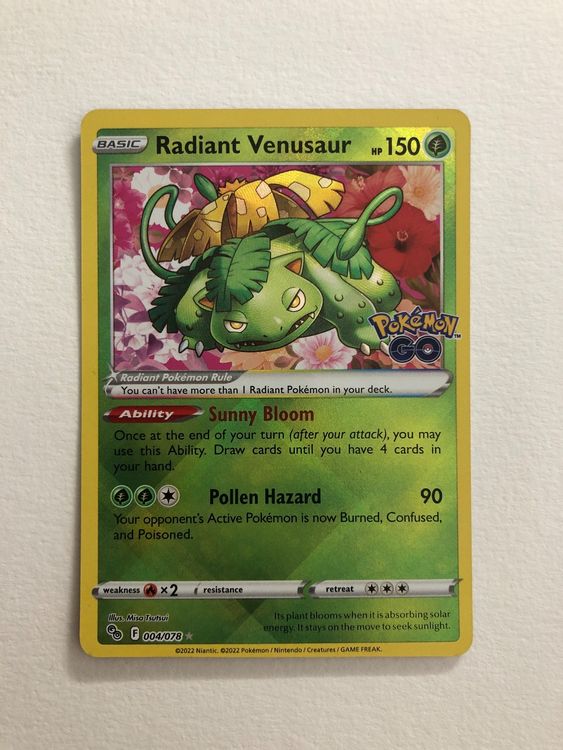 Pokemon TCG Radiant Venusaur 004/078 Englisch NM Bisaflor | Kaufen auf ...