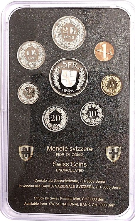 CH - Münzsatz 1995 stgl (Neu und originalverpackt) in Arch für CHF 20 – mit Lieferung auf ...