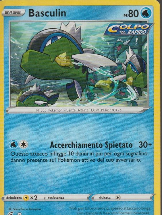 TCG POKEMON Colpo Fusione 070/ 264 BASCULIN Italiano (Neu (gemäss ...