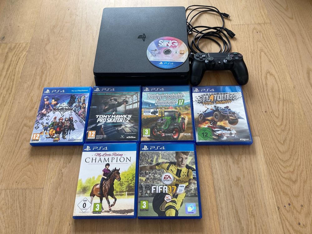 Playstation 4 Slim mit 7 Spielen | Kaufen auf Ricardo