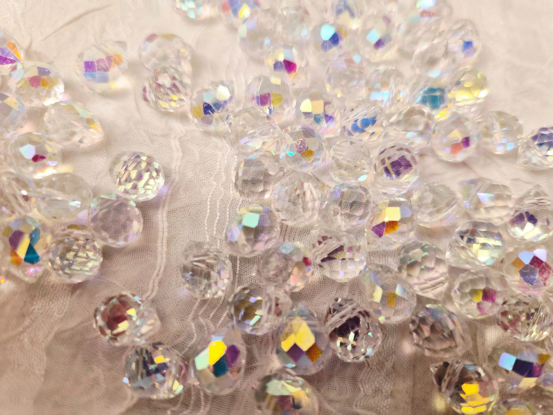 Funkelnde Kristall Anhänger Tropfen 8x10mm 20 stk crystal AB (Neu ...